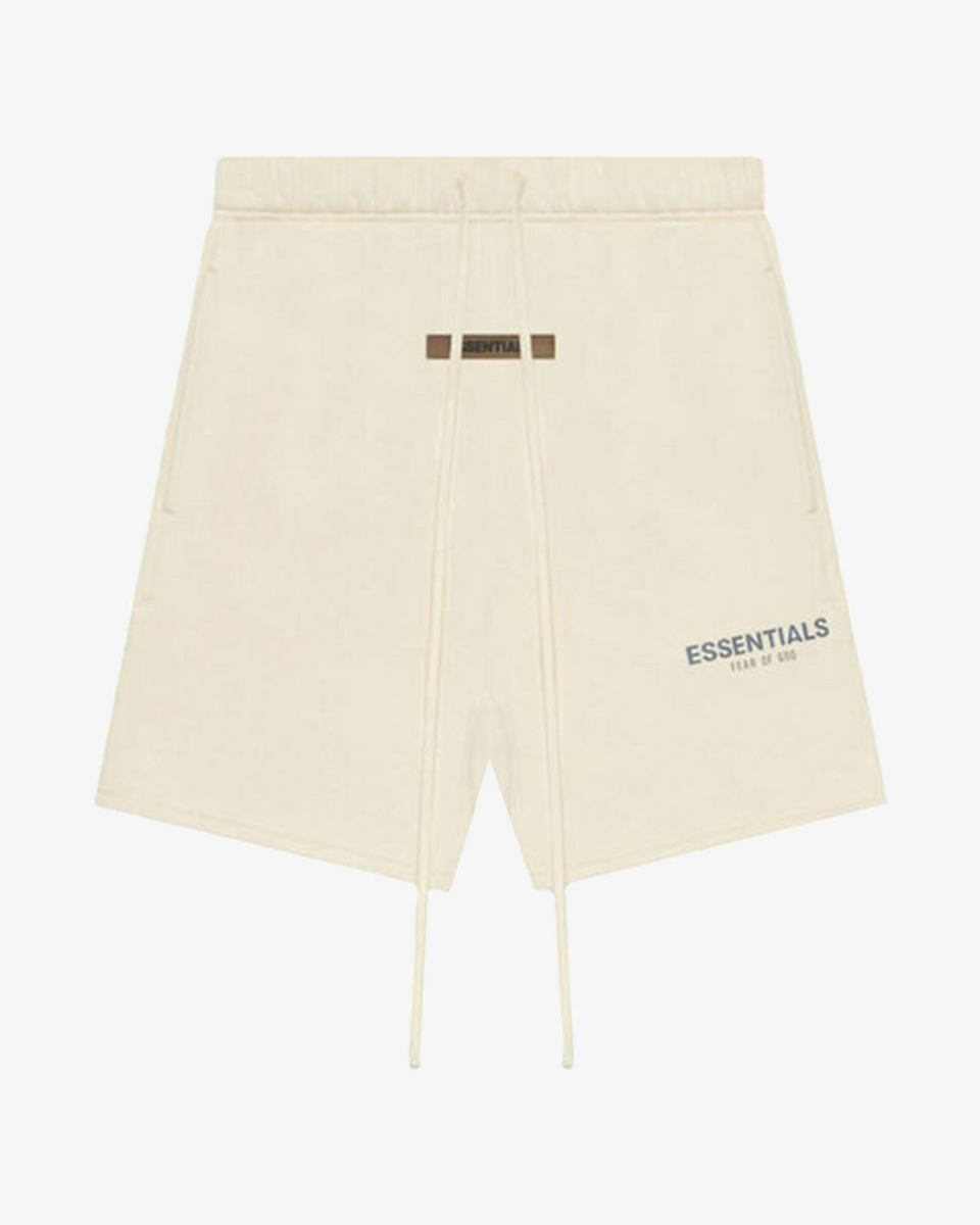 FOG ESSENTIALS SS21 REFLECTIVE LOGO CREAM SHORTS – Secret Sneaker Store ...