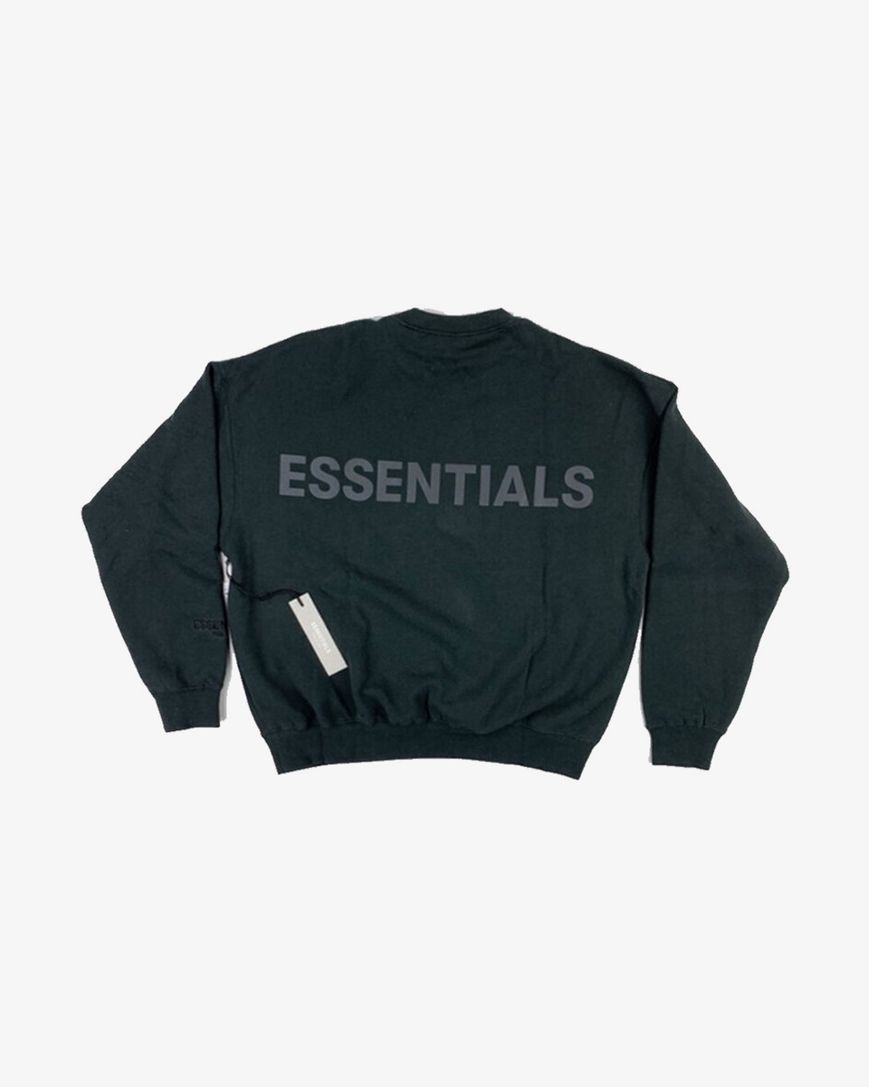 FOG ESSENTIALS FW19 REFLECTIVE LOGO BLACK CREWNECK – Secret Sneaker ...