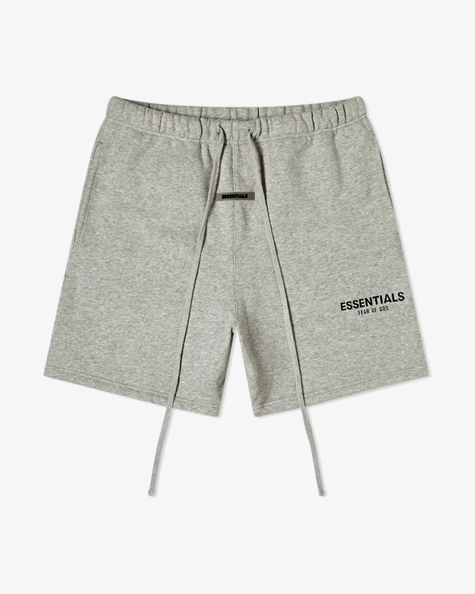 FOG ESSENTIALS SS20 REFLECTIVE LOGO OATMEAL HEATHER SHORTS (NEW ...