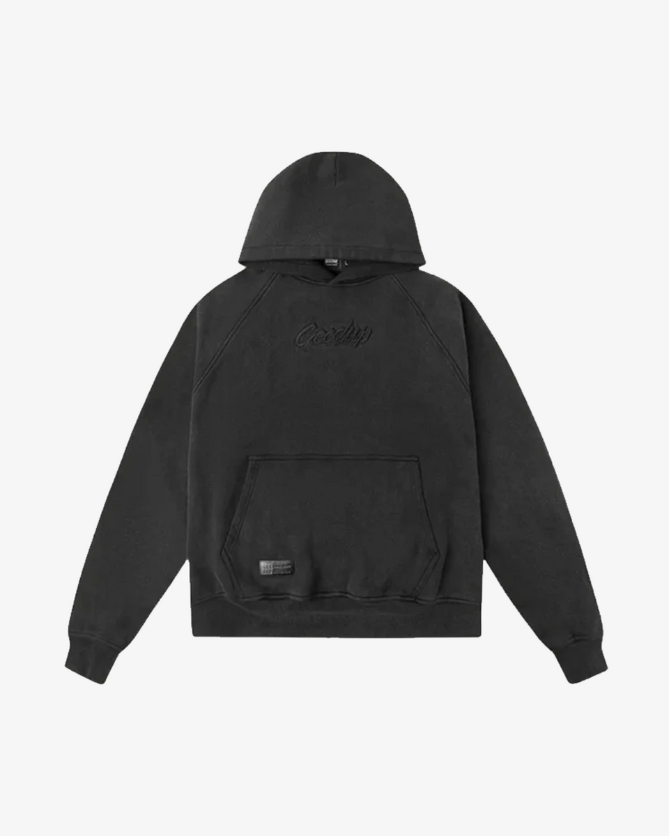GEEDUP OS SCRIPT VINTAGE WASHED BLACK HOODIE – Secret Sneaker Store Online