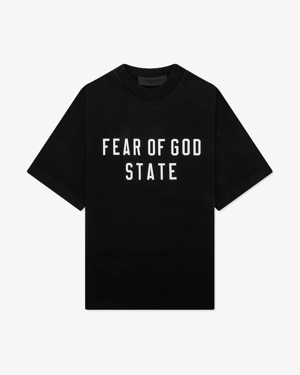 FOG ESSENTIALS FALL24 STATE BLACK HEAVY CREWNECK TEE KIDS – Secret ...