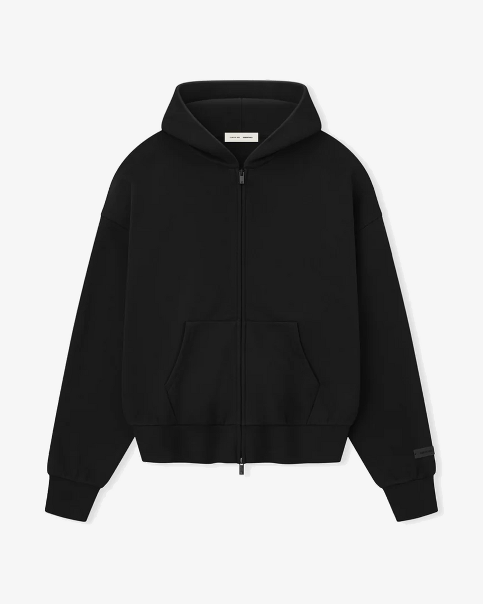FOG ESSENTIALS SS25 CLASSIC JET BLACK ZIP UP HOODIE – Secret Sneaker ...