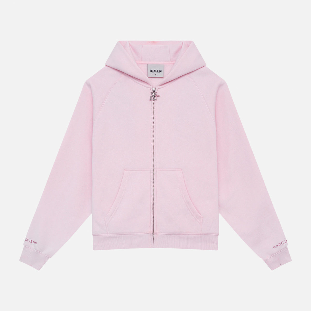 SSS REALISM GLIMMER LOGO ZIP HOODIE POWDER PINK – Secret Sneaker Store ...