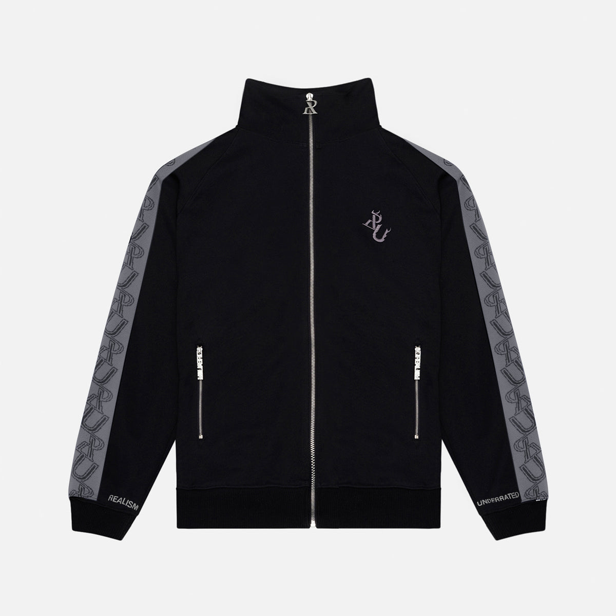 SSS REALISM X UNDERRATED RUN LINE TRACK JACKET BLACK – Secret Sneaker ...
