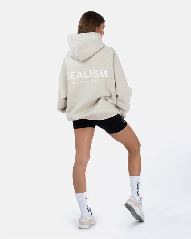 SSS REALISM BACK LOGO HOODIE WHEAT – Secret Sneaker Store Online