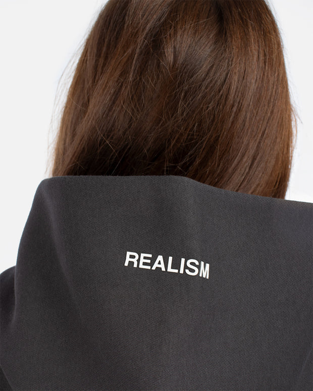 SSS REALISM BACK LOGO HOODIE ASPHALT – Secret Sneaker Store Online