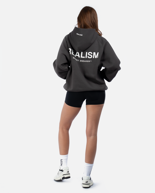 SSS REALISM BACK LOGO HOODIE ASPHALT – Secret Sneaker Store Online