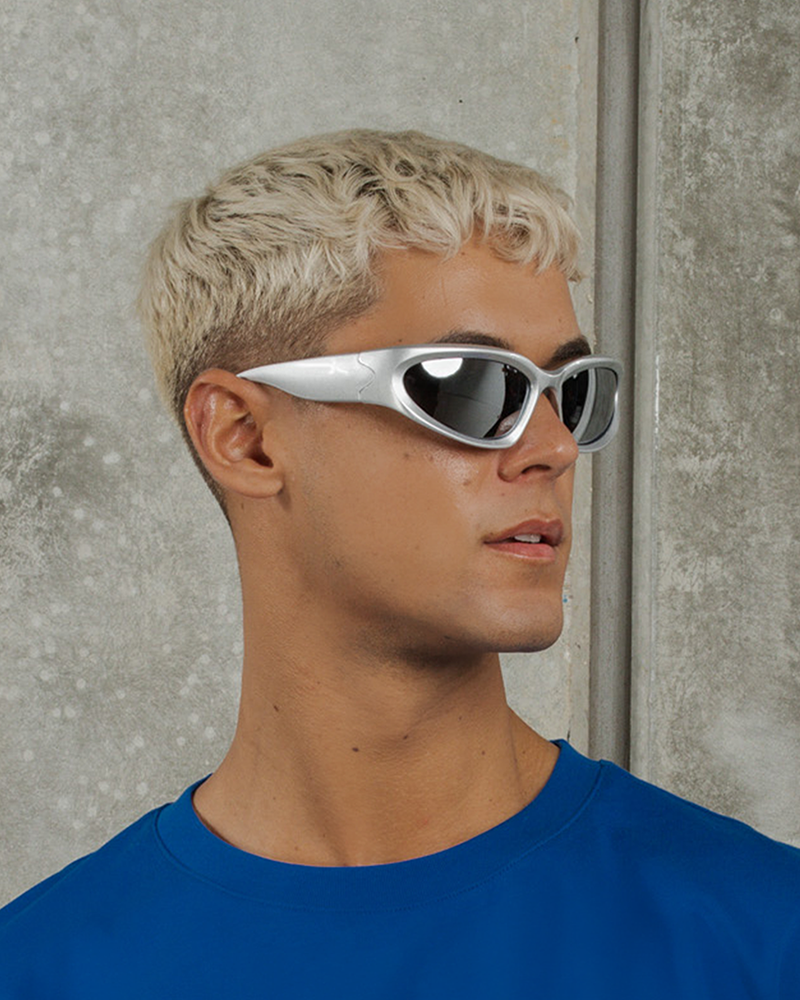 SSS REALISM AURON Y2K SUNGLASSES MIRROR LENS SILVER – Secret Sneaker ...