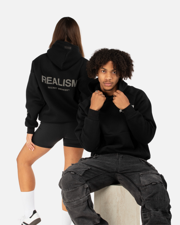 SSS REALISM COURT BOXY HOODIE BLACK – Secret Sneaker Store Online